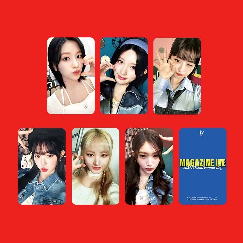 3-7pcs/set IVE 2024 2ND FANMEETING MAGAZINE Photocards HAPA KRISTIN ...