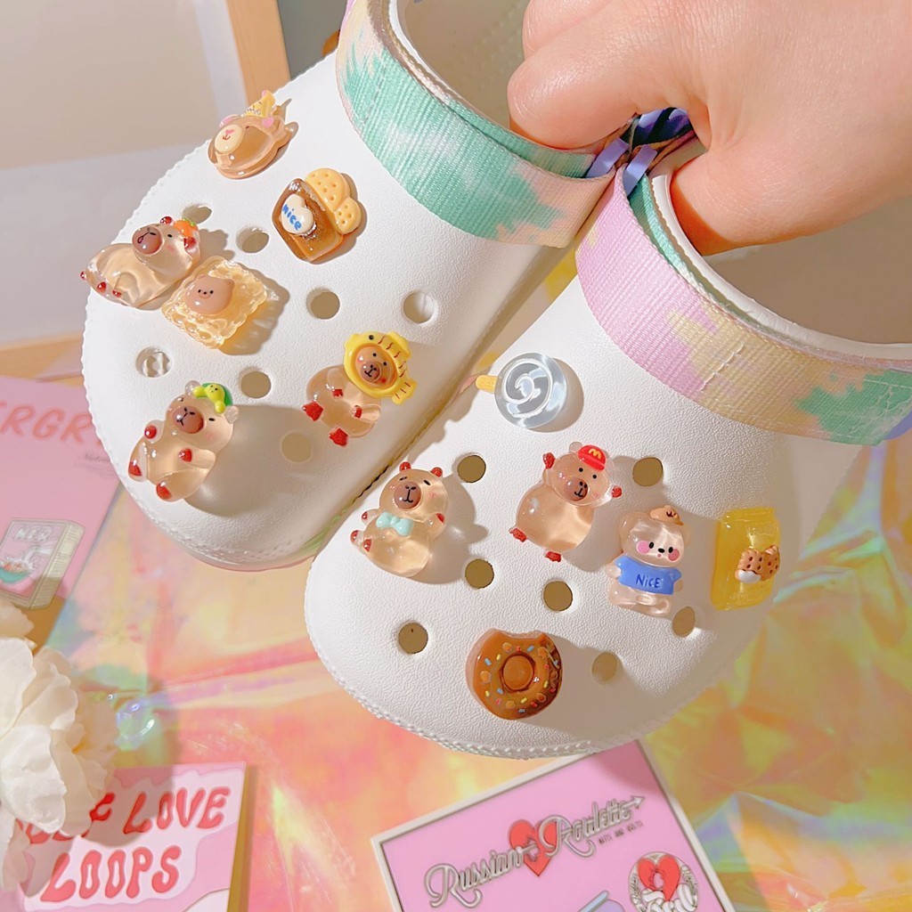 3d Hoạt Hình Capybara Jibbits Bộ Donut Jibits Cho Crocs Pha Lê Giày ...