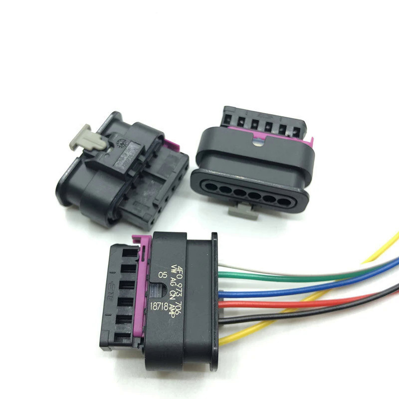 Bộ 6 chân Tyco chống thấm nước Cảm biến ô tô Đầu nối FEP Nữ phích cắm ...