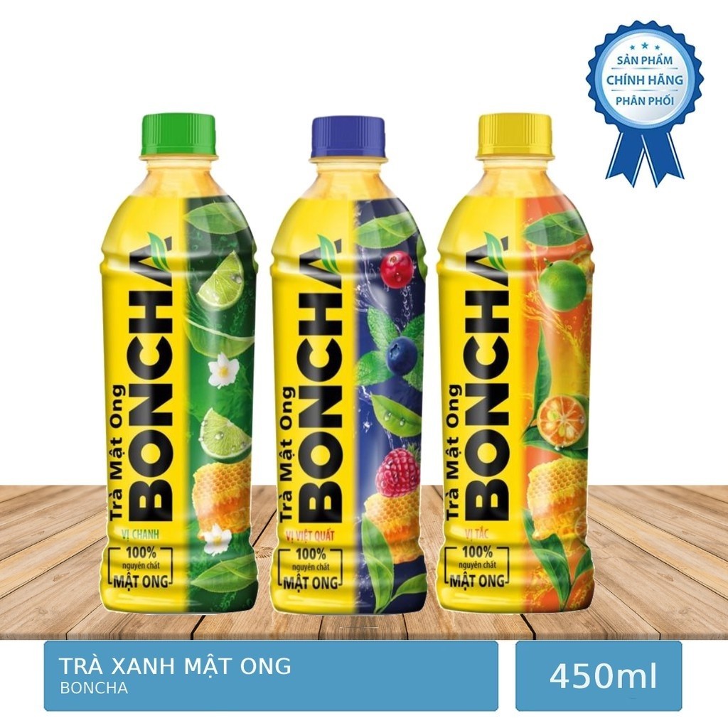 Trà Mật Ong Boncha Các Vị Tắc, Chanh, Việt Quất Chai Pet 450ml | Shopee ...