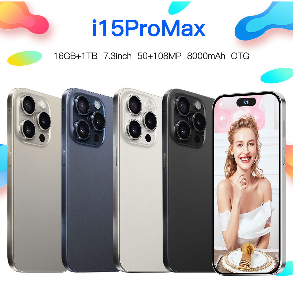 [COD] I15 Pro Max Bộ Nhớ 16GB + 1TB Camera HD 50 + 108MP 2 SIM 5G Điện ...