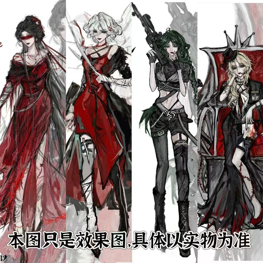 Bộ Standee Acrylic vẽ tay bằng quạt Identity V - Red Lady, Grace ...