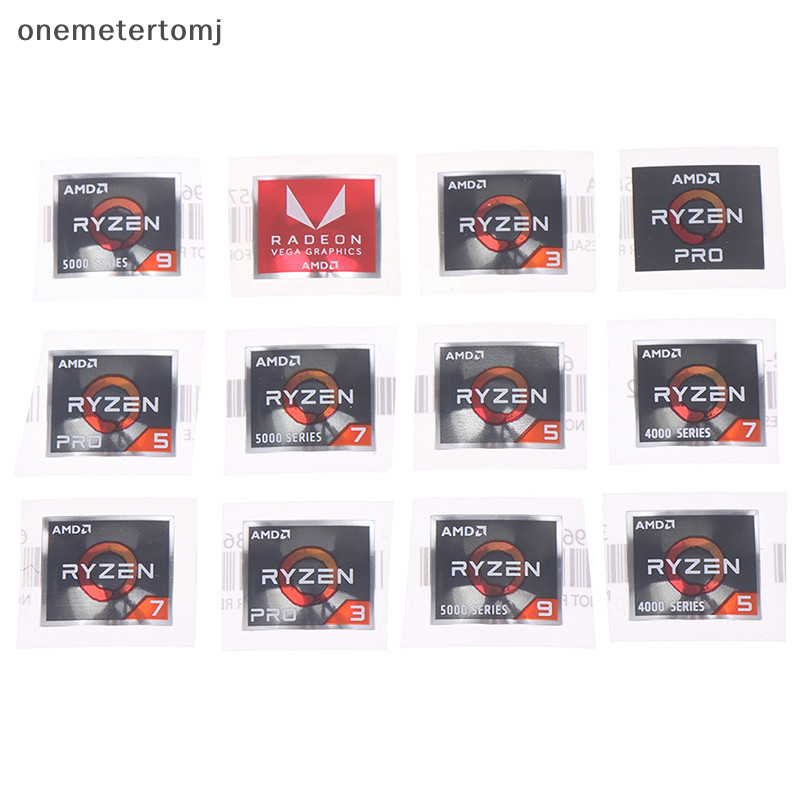 Onemetertomj AMD Bộ xử lý Series Sticker ATHLON Ryzen R 3 5 7 Logo PRO7 ...