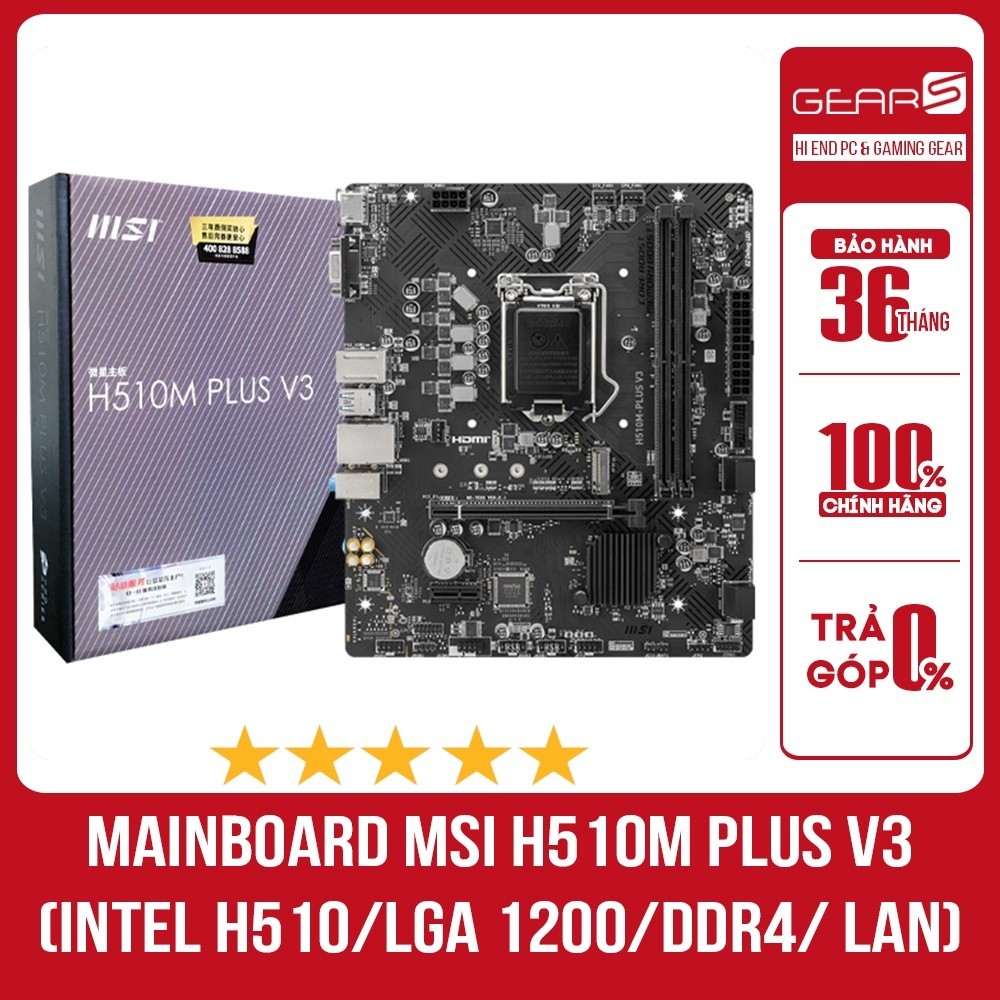 [FULL VAT] Mainboard MSI H510M Plus V3 - Chính hãng Bảo hành 36 tháng | Shopee Việt Nam