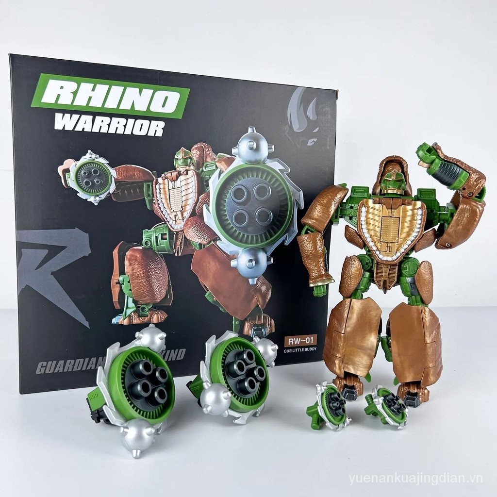 Rhino Warrior Transformation RW-01 Rhinox RW01 Beast Wars KO Action ...