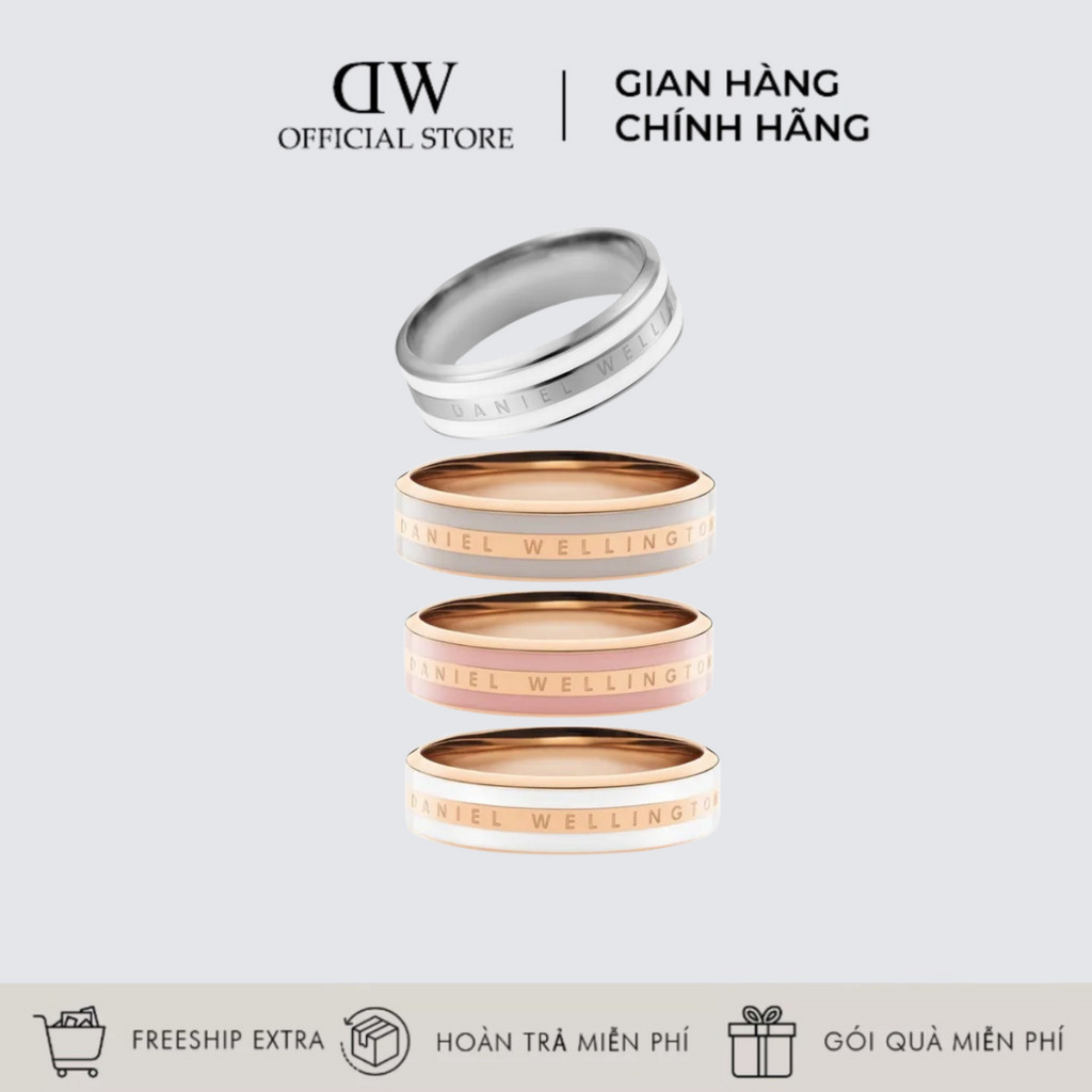 [Fullbox Túi] Nhẫn Daniel Welington Classic Emalie Ring Satin White DW ...
