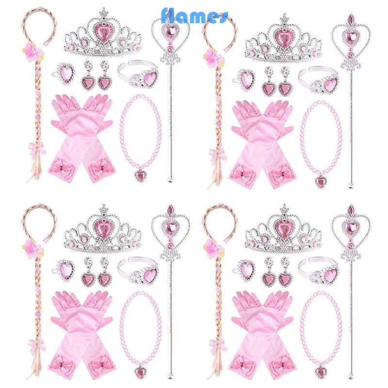 Fl Công Chúa Trang Điểm Phụ Kiện Tiara Bím Cây Đũa Phép Găng Tay Vòng ...