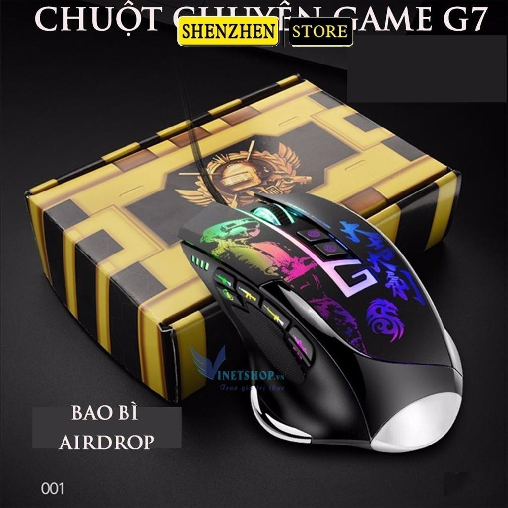 Chuột Demon Baron G7 V2 Hỗ trợ ghìm tâm PUBG, Led RGB 9 nút Autotap ...