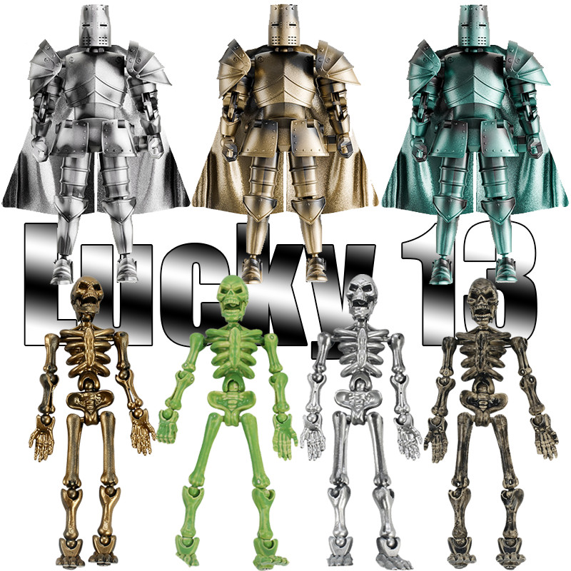 Skeleton Knight Man 3D In May Mắn 13 Nhân Vật Hành Động Giả 13 Mô Hình ...
