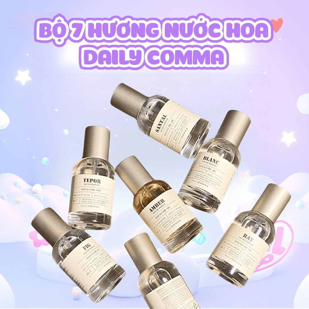 Nước Hoa Unisex Daily Comma chính hãng Hàn Quốc 30ml - 7 mùi hương quyến rũ | Shopee Việt Nam
