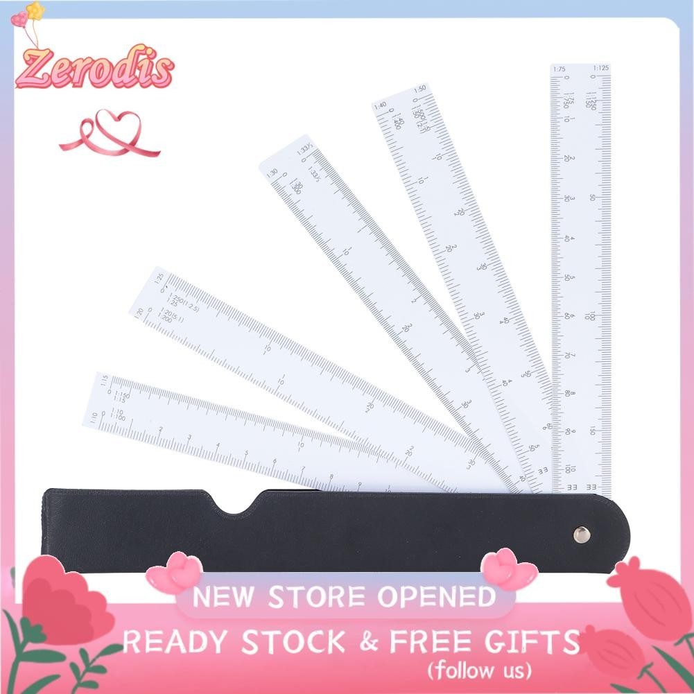 Zerodis Multi Ratio Measure Rulers Art Drawing Painting Scale Ruler for ...