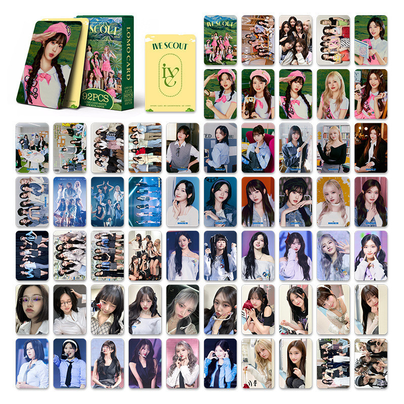 92pcs/box IVE Lomo cards fan club DIVE IVE SCOUT I'VE MINE Stickers Photocards Liz Leeseo Yujin ...