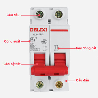 ATTOMAT DELIXI MCB 1P 2P 10A-63A -Aptomat tép DZ47 1 pha [ CHÍNH HÃNG], CB TÉP, CB AC | Shopee ...