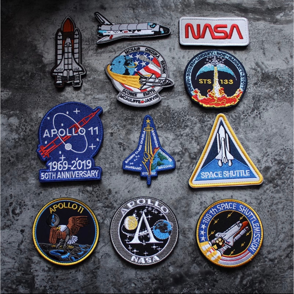 Patch vải velcro NASA dán ba lô, nón , quần áo , túi xách | Shopee Việt Nam