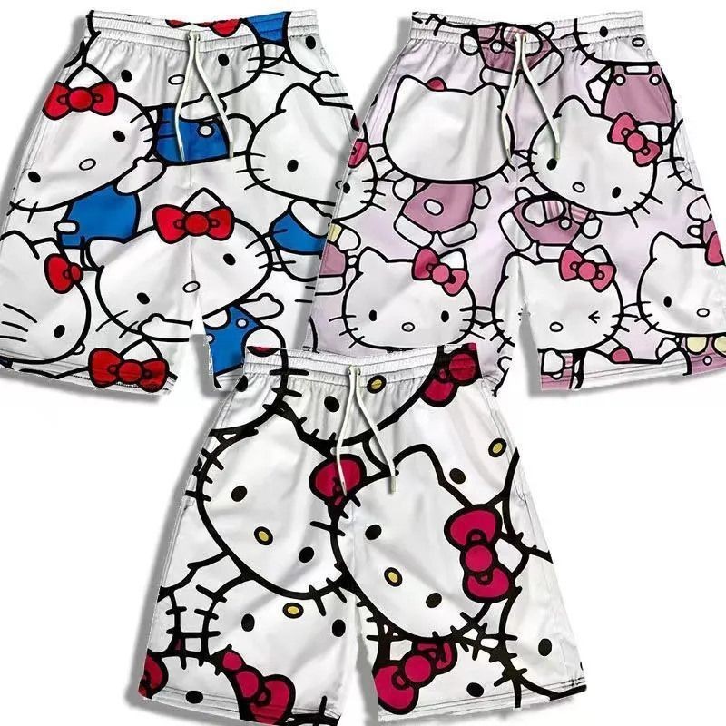 Hello Kitty Quần Short Nam Nữ Mùa Hè Rời Đi Biển Quần Bóng Rổ Quần ...