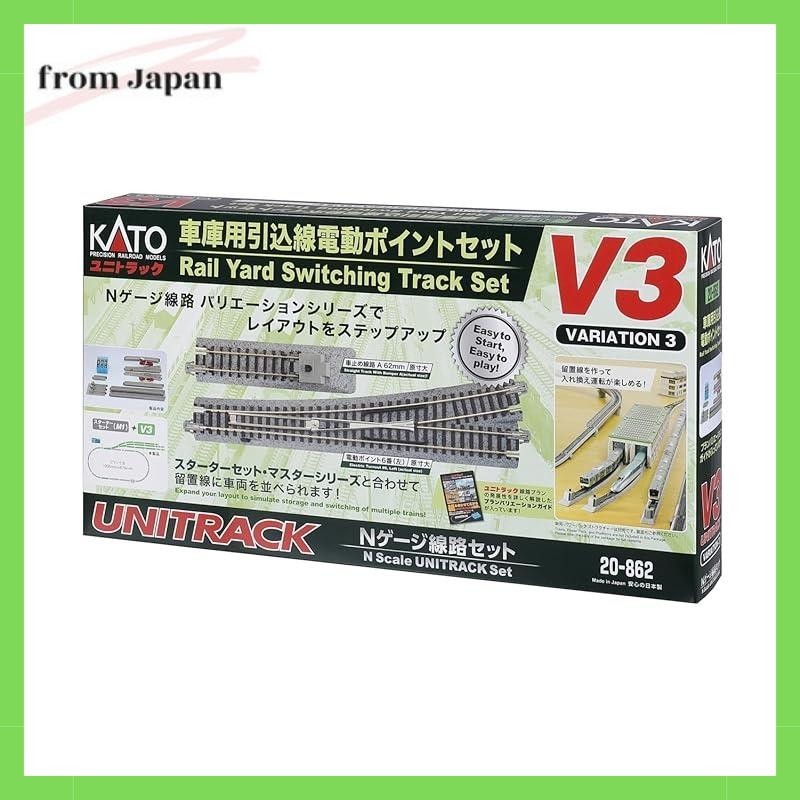 Set đường ray KATO V3 20-862 N Gauge làm mô hình cho nhà phát điện gara ...