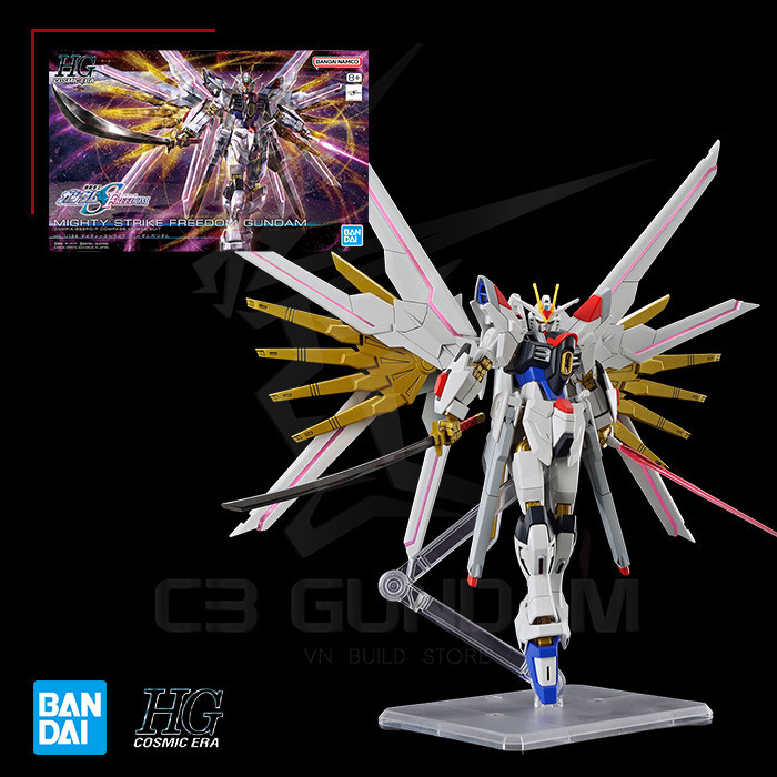 [BANDAI] MÔ HÌNH HG 1/144 Mighty Strike Freedom Gundam HGCE LẮP RÁP ...