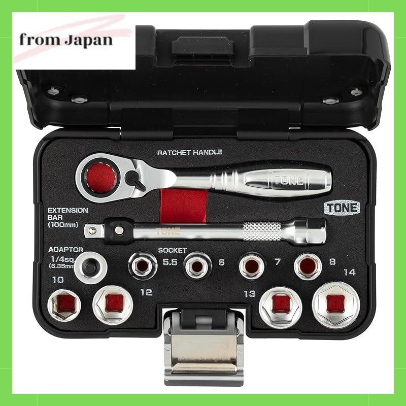 TONE Socket Wrench Set N-S1183SSP 6.35mm(1/4") Black 11 pcs. | Shopee ...