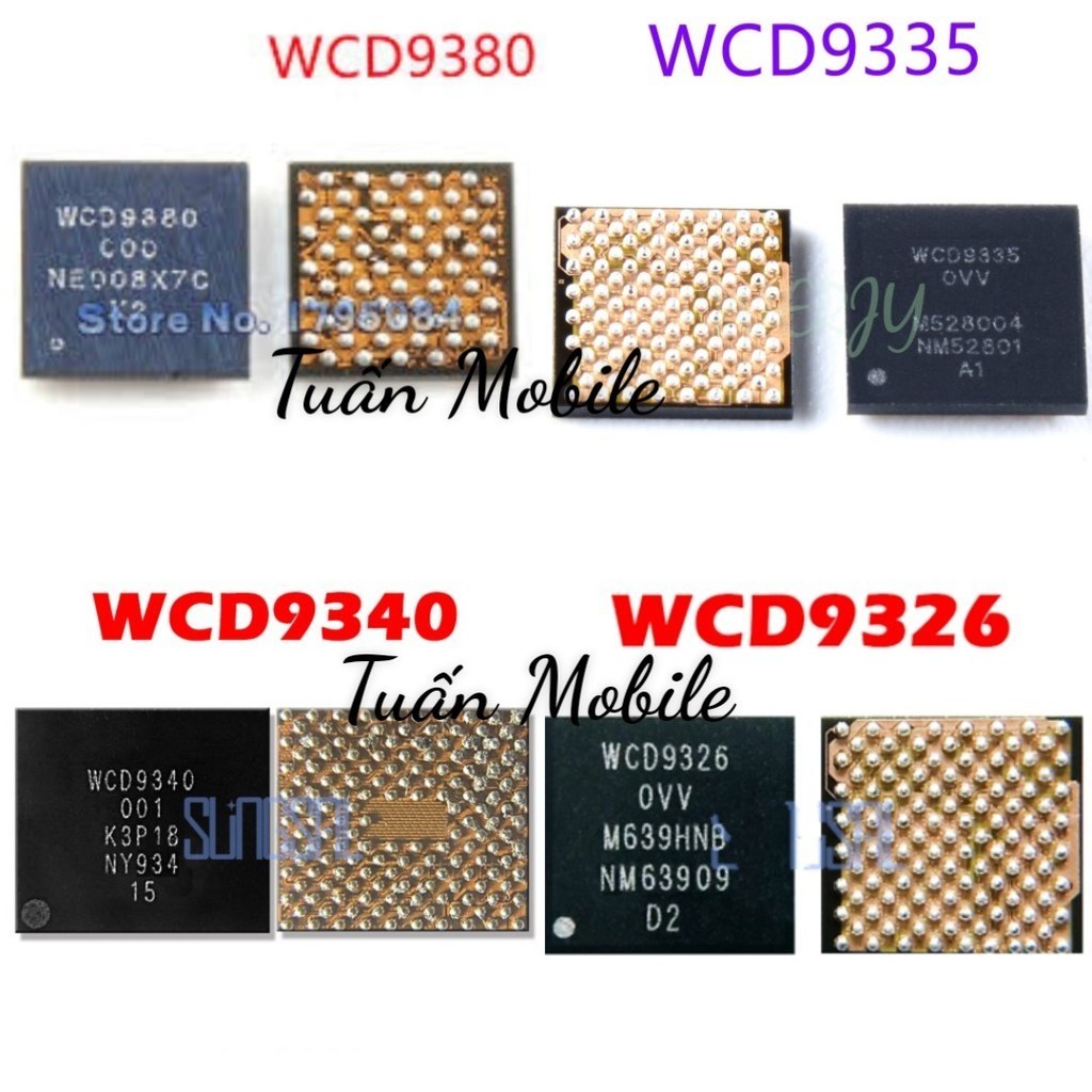 WCD9326, WCD9335, WCD9340, WCD9380, WCD9385 IC Nguồn, IC Audio điện thoại Android, hàng mới ...