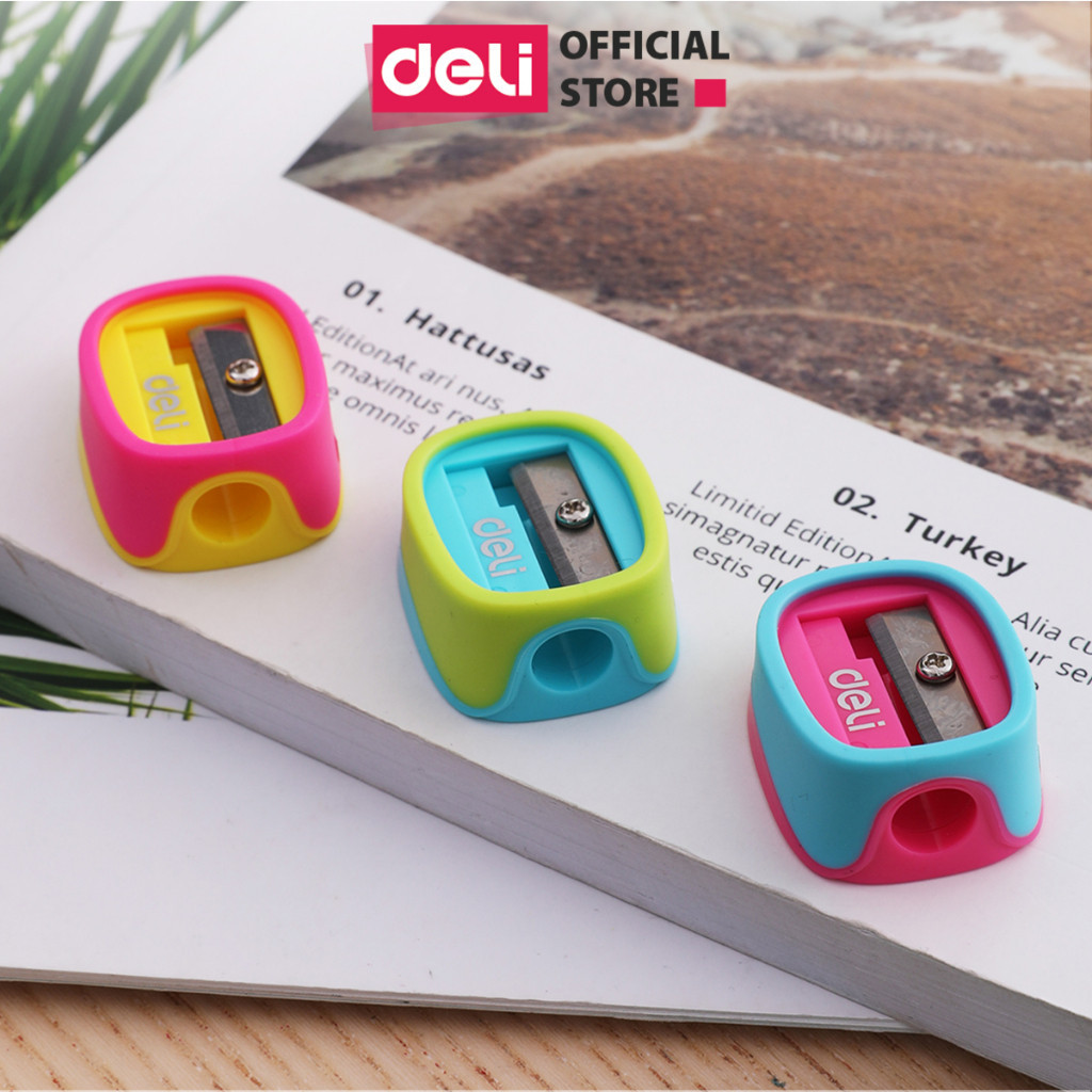 Gọt chì mini Deli - màu ngẫu nhiên - Combo 5 chiếc - ER00803 / ER00903 ...