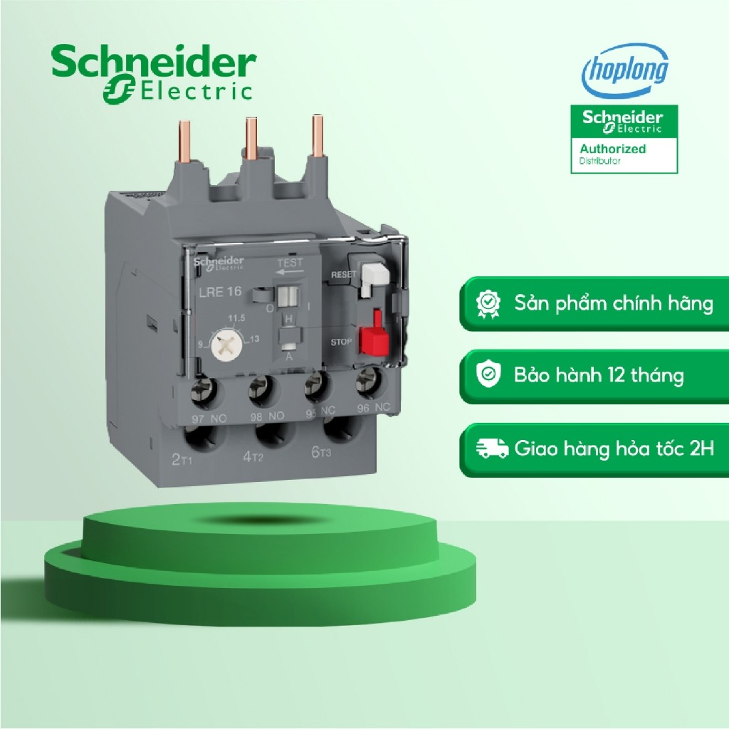 Rơ le nhiệt Schneider LRE16 dùng cho khởi LC1E12-38 - (NO+NC)- (9-13A ...