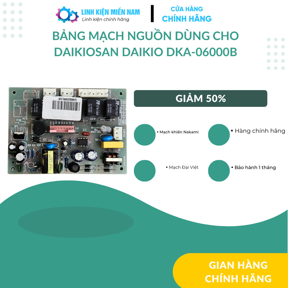 Mạch nguồn dùng cho máy làm mát Daikiosan Daikio DKA-06000B | Shopee ...