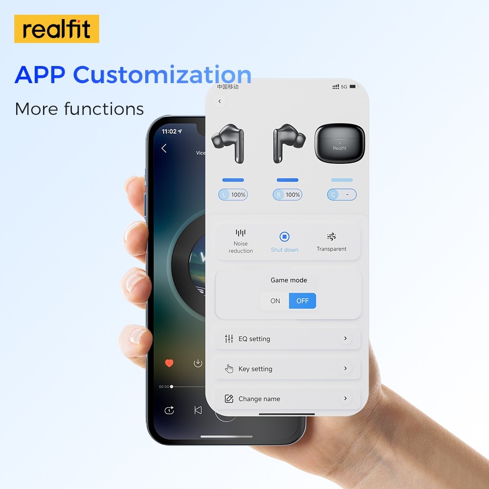 Tai nghe Bluetooth Realfit F3 ANC -38dB Tai nghe Tws khử tiếng ồn | Shopee Việt Nam