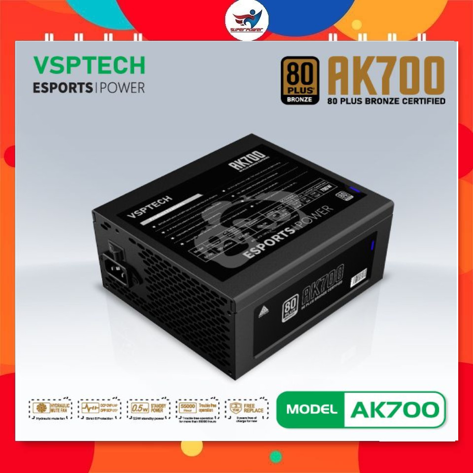 BỘ NGUỒN MÁY TÍNH VSPTECH - IFORGAME AK700 80PLUS BRONZE | Shopee Việt Nam