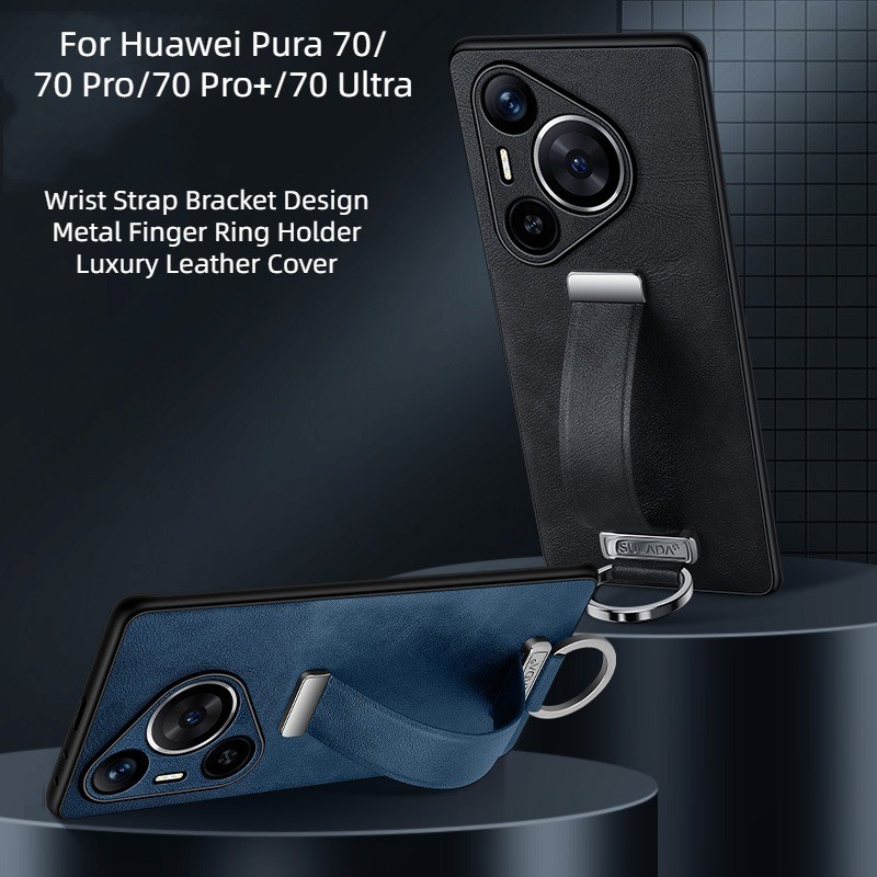 Sang Trọng Có Thể Thu Vào Dây Đeo Cổ Tay Khóa Kim Loại Da Cứng Dành Cho Huawei Pura 70 Pro 70Pro ...