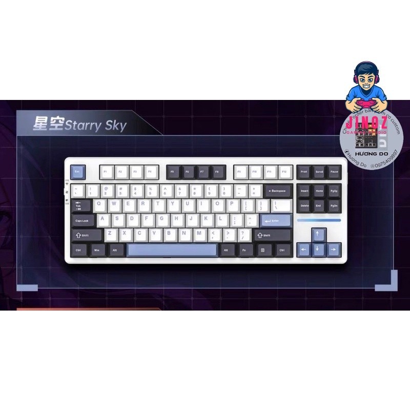 Bàn Phím Cơ VGN V87 Pro MẠCH XUÔI Keyboard Bộ Bàn Phím Cơ Wibu 3 mode ...