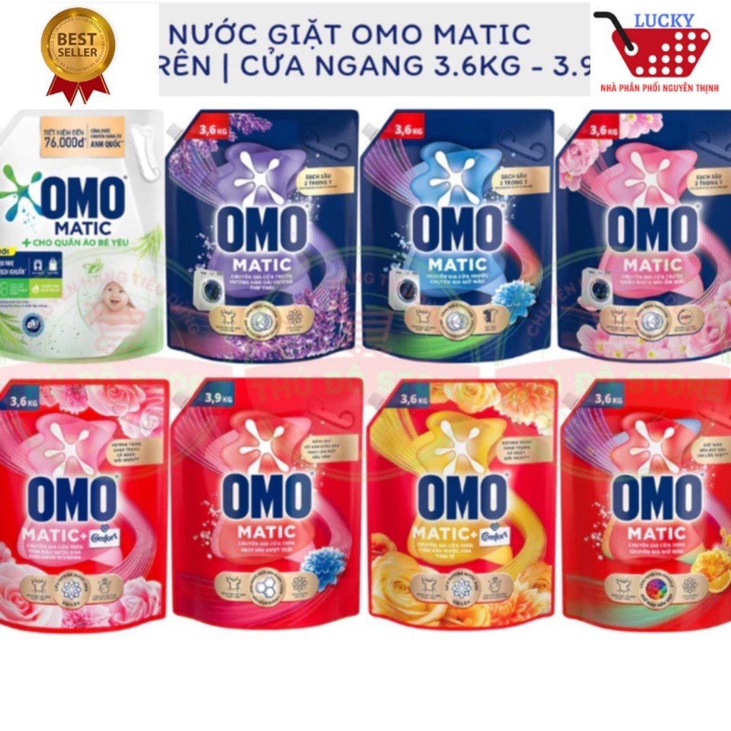 Nước giặt Omo Matic 3.6kg / 3,9kg dành cho cửa trên-cửa trước | Shopee Việt Nam