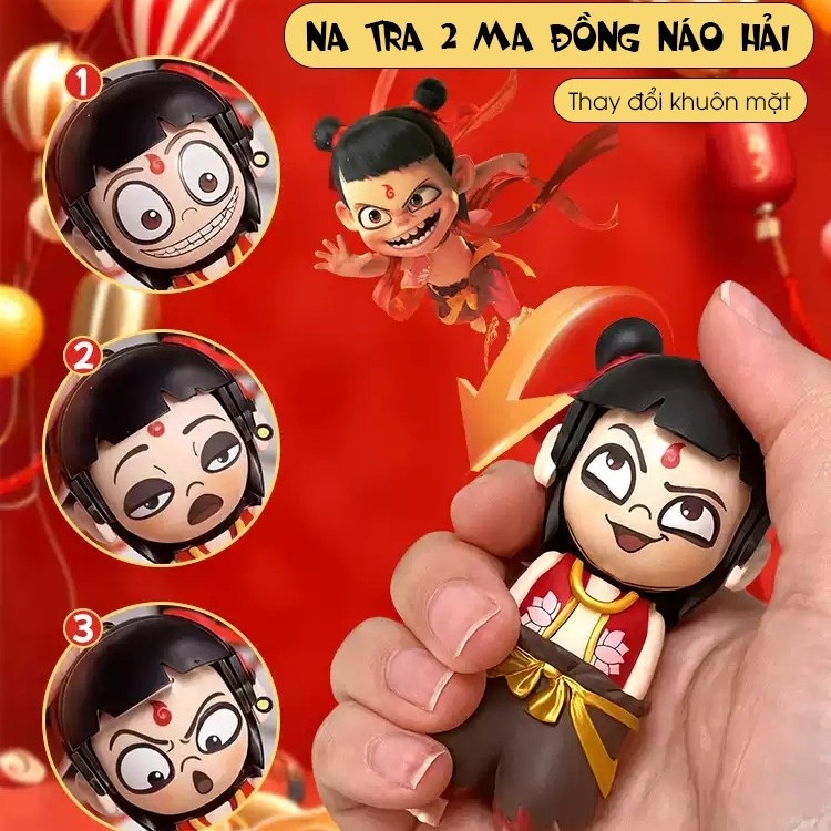 Móc khóa Natra, Móc Khoá Hotrend Natra Thay Đổi Khuôn Mặt, Đồ Chơi Ne Zha, Mới Nezha 4 Biểu Hiện ...