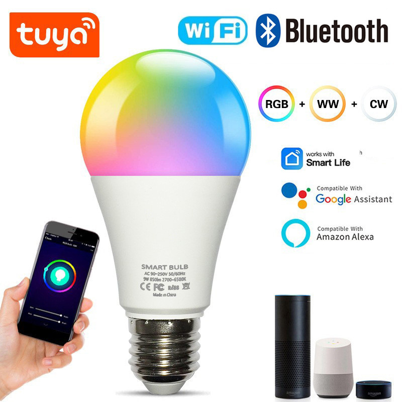 Bóng đèn Tuya E27 Bluetooth / WIFI / Zigbee, Đèn LED có thể điều chỉnh ...