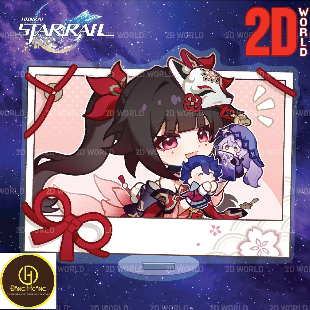 Standee Honkai Star Rail, mô hình Seele, Bronya, JingYuan, Kafka ...