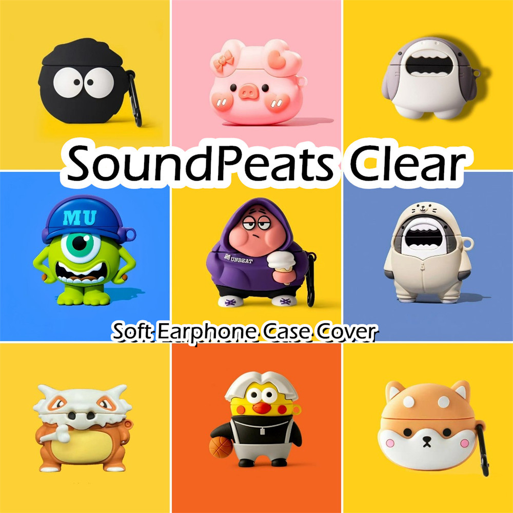 [Giảm giá hấp dẫn] Cho SoundPeats Clear ốp tai ng Case Vỏ Bảo Vệ Hộp Sạc Tai Nghe Phim hoạt hình ...