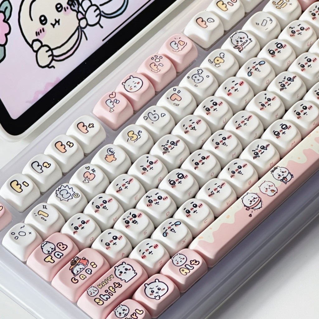 Chiikawa Keycap Hachiware Usagi MOA Profile PBT Thuốc nhuộm năm mặt ...