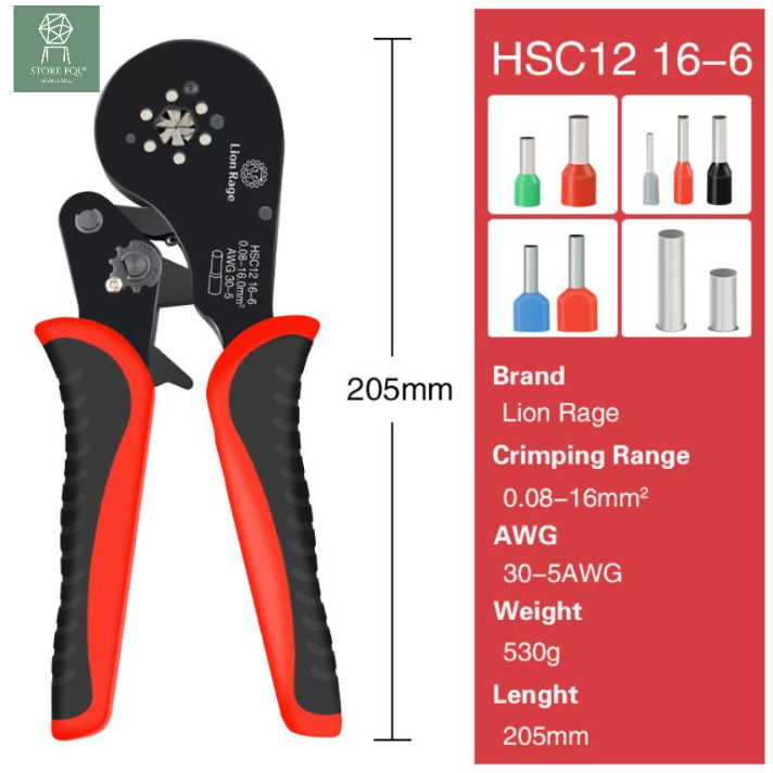 Bộ kìm bấm cos đa năng HSC8 16-6A Kèm 1200 đầu cos (0.08-16mm²) Kìm HSC8 HSC | Shopee Việt Nam