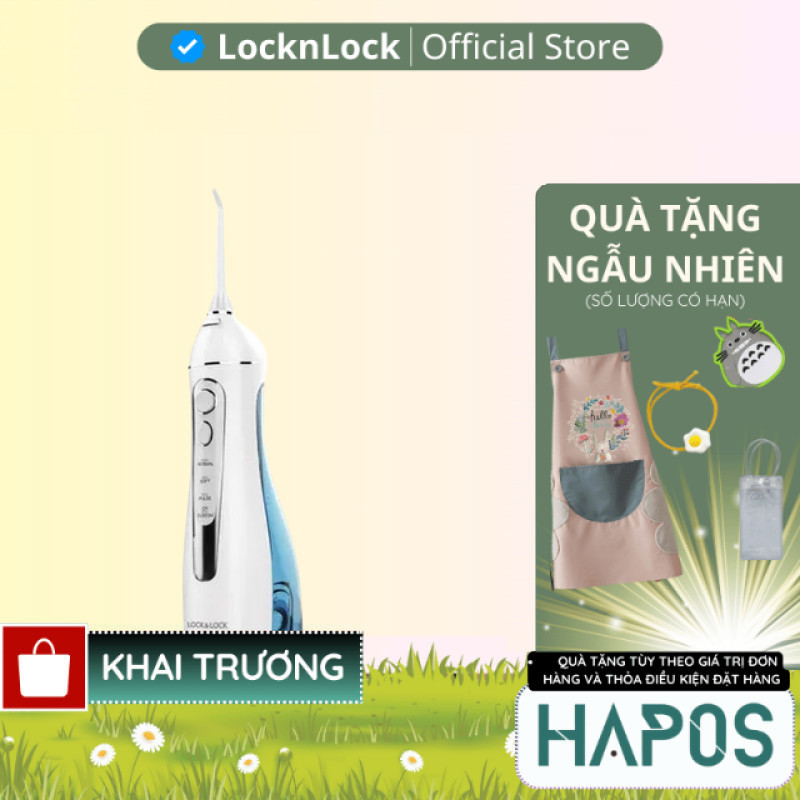 Máy tăm nước không dây LocknLock 4 chế độ Cordless Oral Irrigator 200ml ...