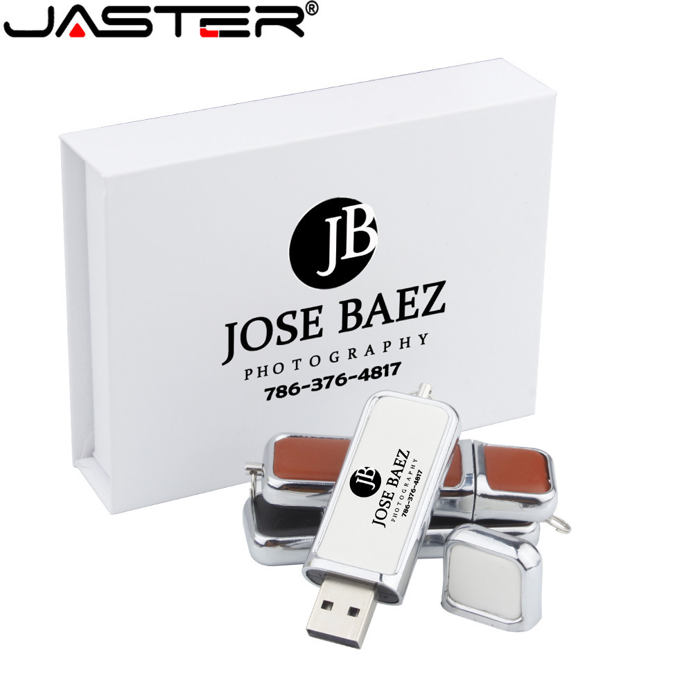 Jaster Miễn Phí Tùy Chỉnh Logo Có Hộp USB Flash Drives 4GB 8GB Da Chống ...