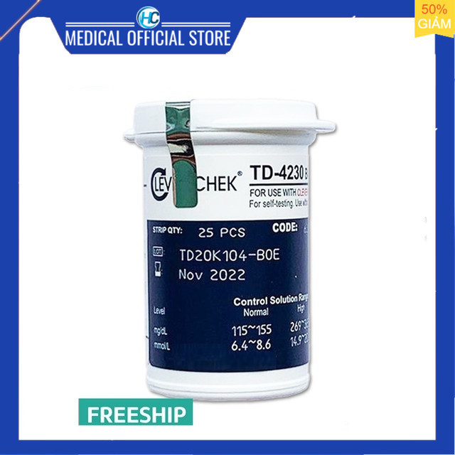[Chính hãng]Que Thử Đường Huyết Clever Chek TD-4230 (DÙNG ĐƯỢC CHO MÁY ...