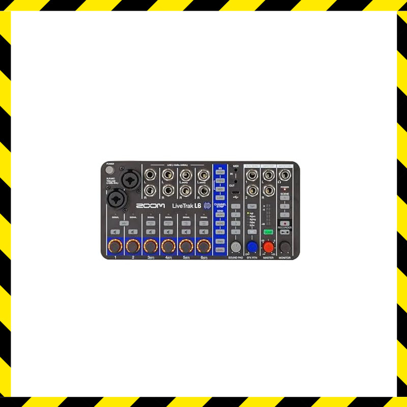 ZOOM L6 Digital Mixer Recorder, 10-channel audio mixer, 32-bit float ...