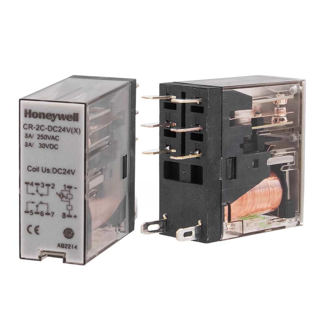 Honeywell CR-2C-DC24V (X) / CR-2C-AC230 (X) Rơle trung gian hẹp 8A có ...