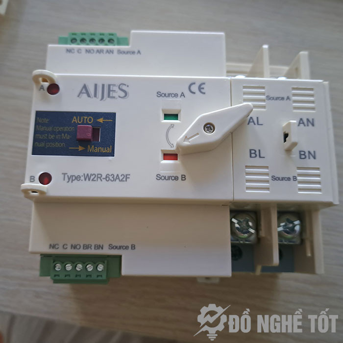 ATS 1 pha 63A bộ chuyển nguồn tự động Aijes | Shopee Việt Nam