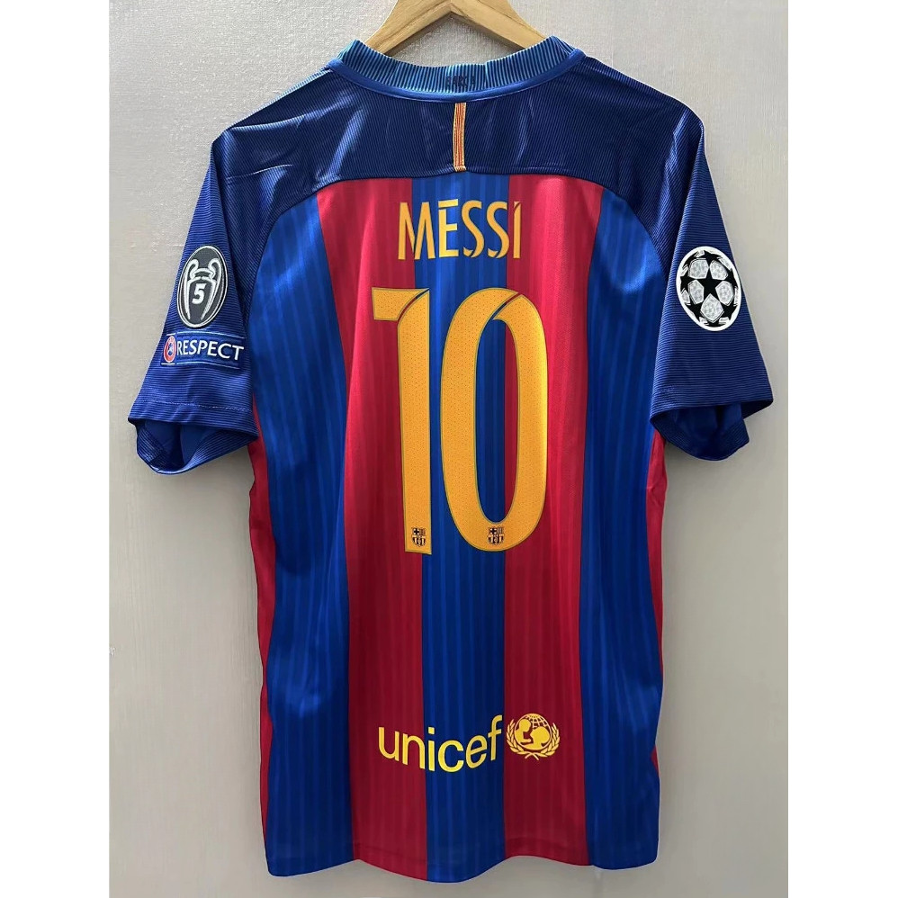 Áo bóng đá sân nhà Barcelona 2016-2017 #10 Áo bóng đá nam Messi Retro ...