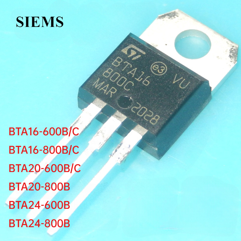 5 Chiếc Dòng BTA16 / BTA20 / BTA24 Hai Chiều TRIAC BTA16-600B BTA16-800C 600B 600C 800B 800C TO ...