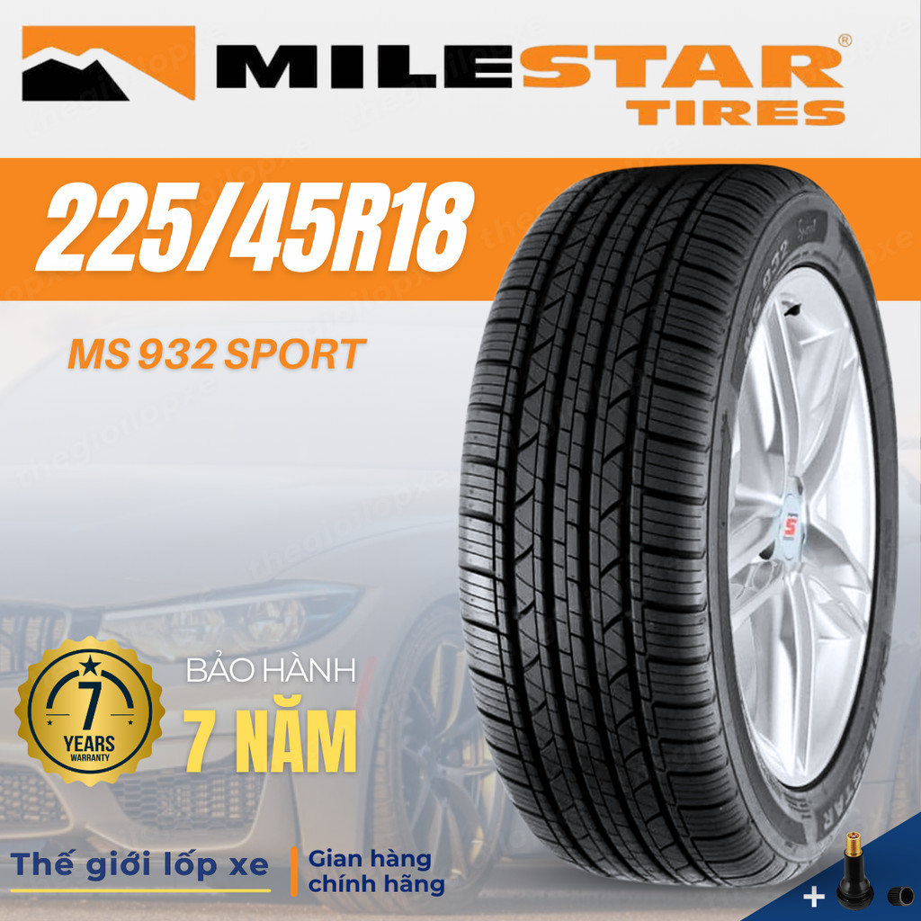 Lốp Milestar 225/45R18 95V | Lốp thể thao Mỹ cao cấp, đi êm dành cho ...