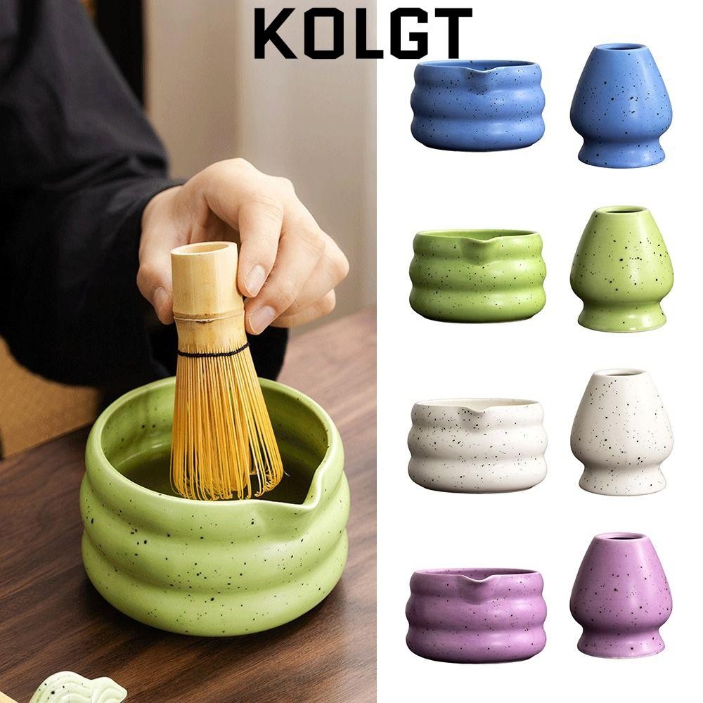 Bát Matcha KOLGT, Đế đánh trứng Matcha chấm cát bằng gốm, Dụng cụ trà ...