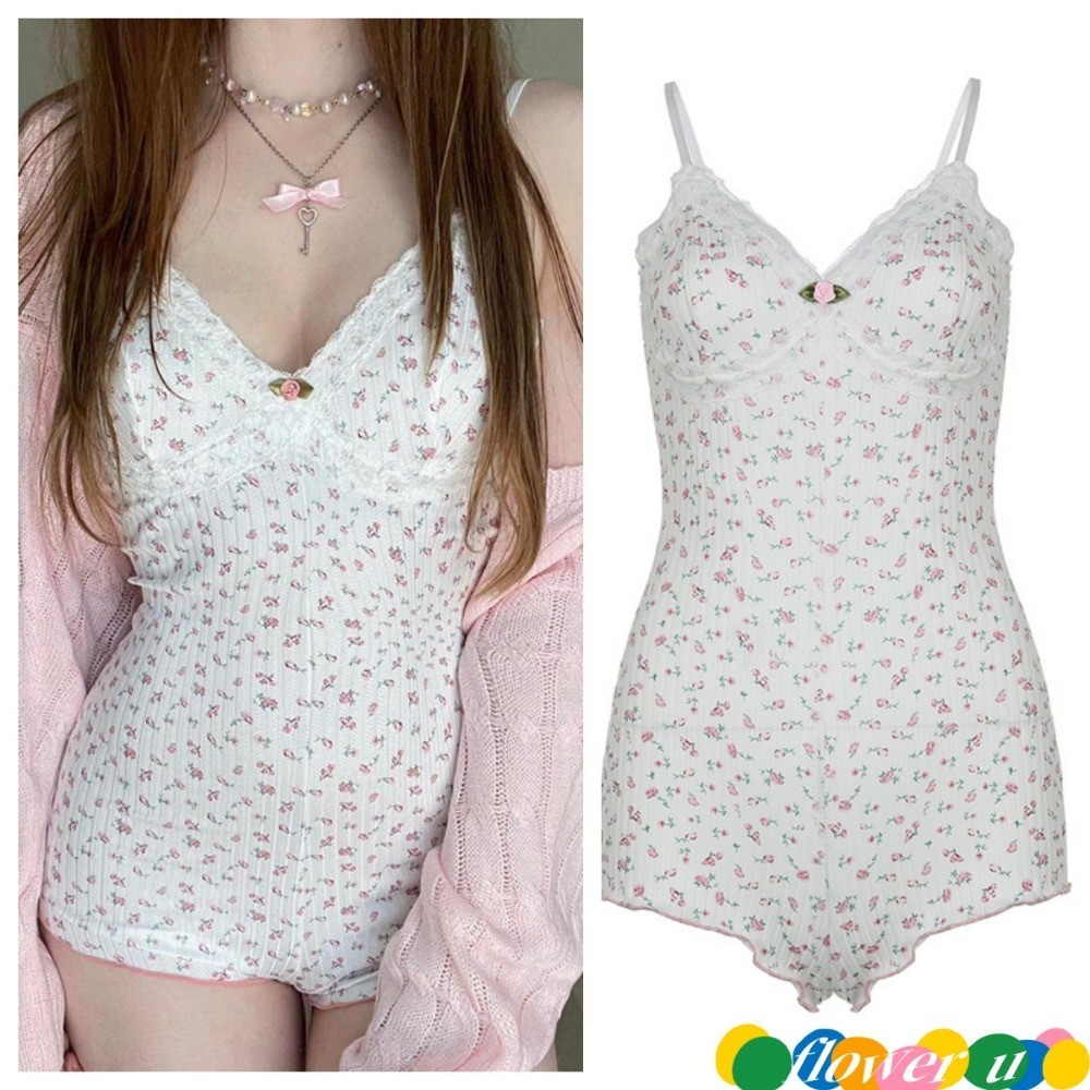 Giao Hàng Nhanh Từ Hà Nội Bộ Áo Liền Quần Cổ Chữ V Hoa Nữ Bộ Áo Liền