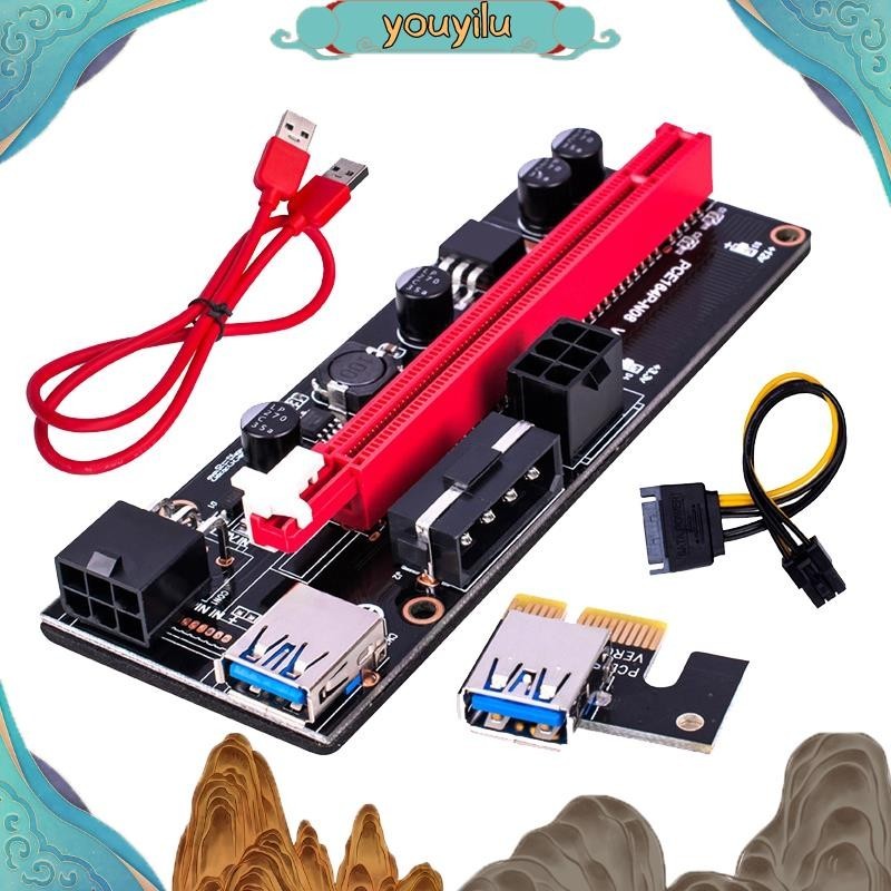 Bộ mở rộng PCI-E PCI Express Riser Dây nối dài USB 3.0 Thẻ chuyển đổi ...