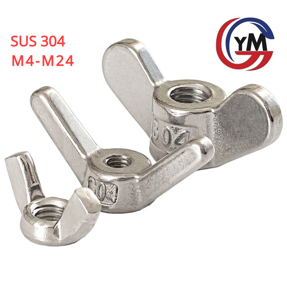 [Ymh1] Đai ốc cánh bướm vặn tay inox 304 - Tán chuồn M4-M24 | Shopee Việt Nam